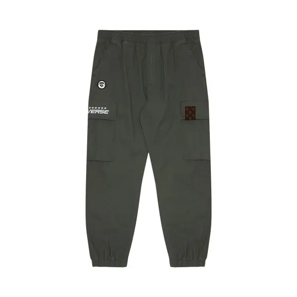 AAPE Moonface Patch Embroidered Cargo Pants 'khaki/beige