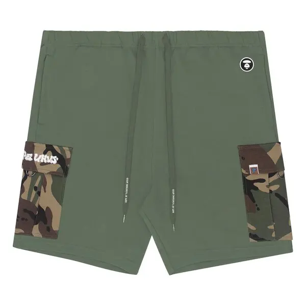 AAPE Moonface Sweat Cargo Shorts 'khaki