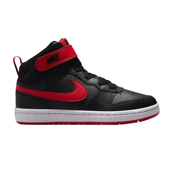 Nike Court Borough Mid 2 Ps White University Red - Black