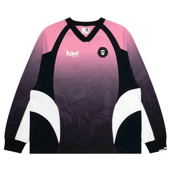 AAPE Sport Long Tee 'navy/pink