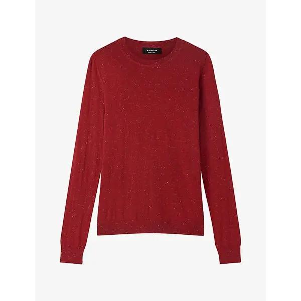 Whistles Annie Sparkle Crewneck Woven Top