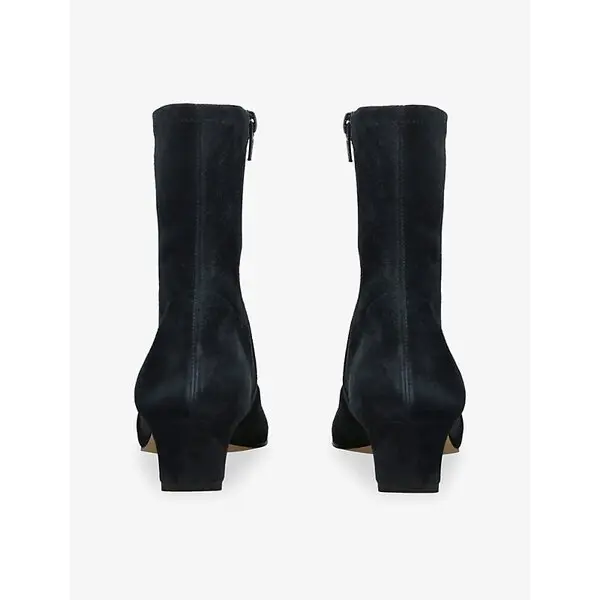 Khaite Nevada 40 Suede Heeled Ankle Boots