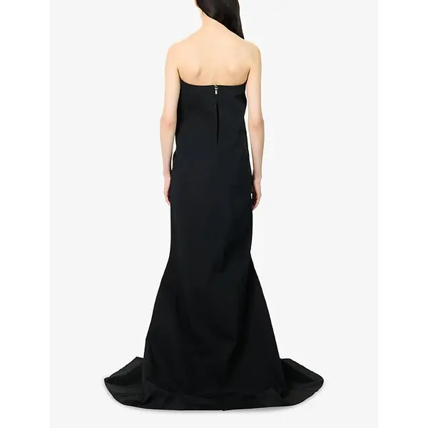 Rick Owens Strapless Sheath Woven Maxi Dress