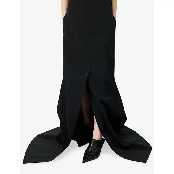 Rick Owens Strapless Sheath Woven Maxi Dress