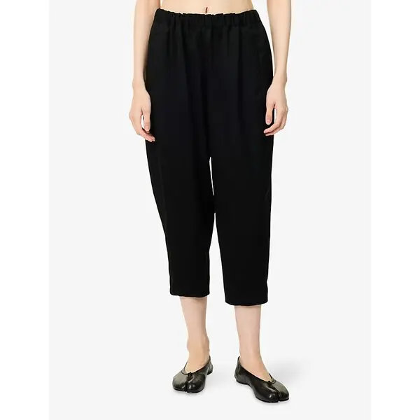 Comme Des Garçons Wide Tapered Leg Wool Trousers