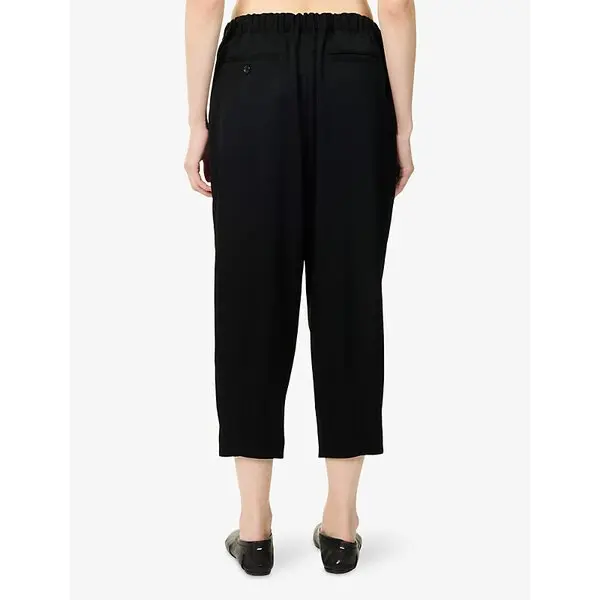 Comme Des Garçons Wide Tapered Leg Wool Trousers