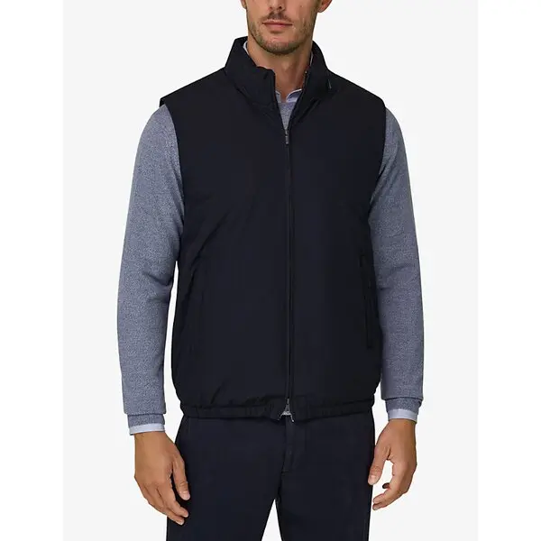 Boggi Milano Technical Funnel-neck Shell Gilet
