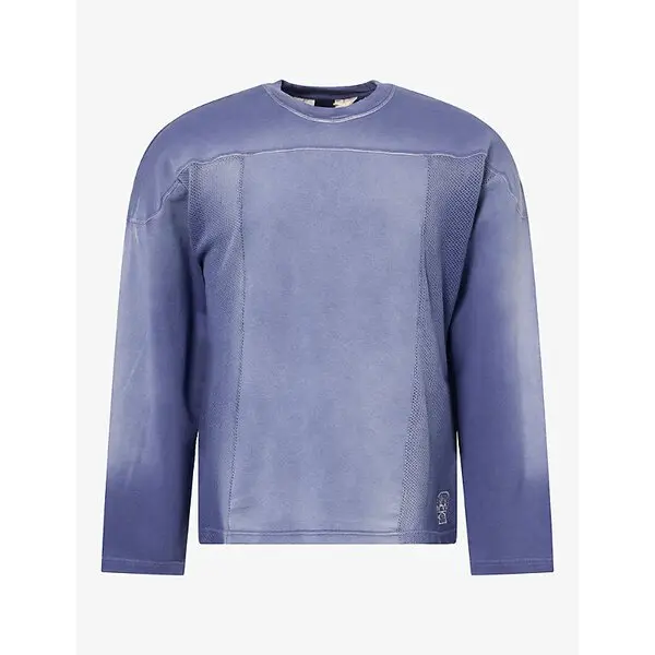 BRAIN DEAD Panelled Long-sleeve Cotton T-shirt