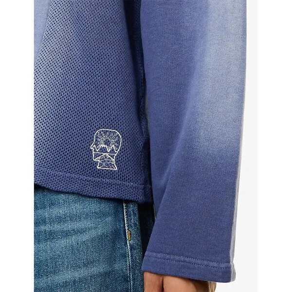 BRAIN DEAD Panelled Long-sleeve Cotton T-shirt
