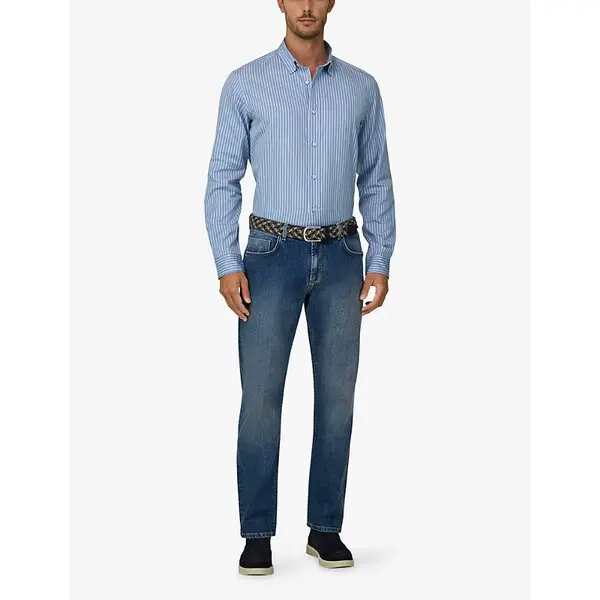 Boggi Milano Straight Regular-fit Stretch-denim Jeans