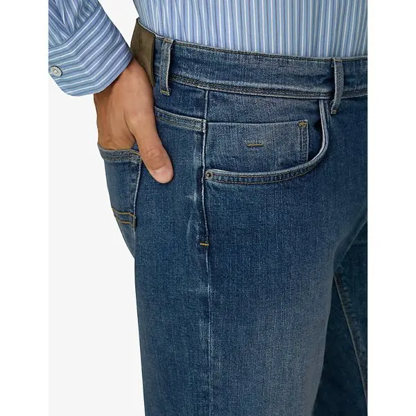 Boggi Milano Straight Regular-fit Stretch-denim Jeans