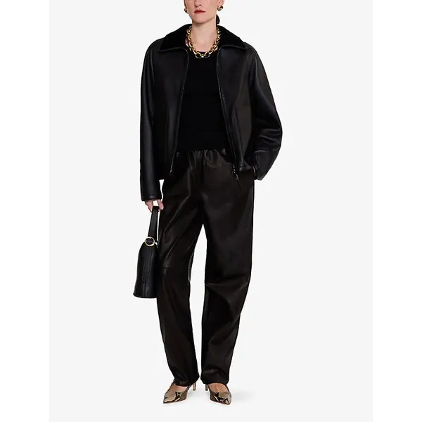 JOSEPH Kyro Reversible Shearling And Leather Jacket