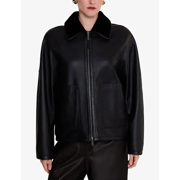 JOSEPH Kyro Reversible Shearling And Leather Jacket
