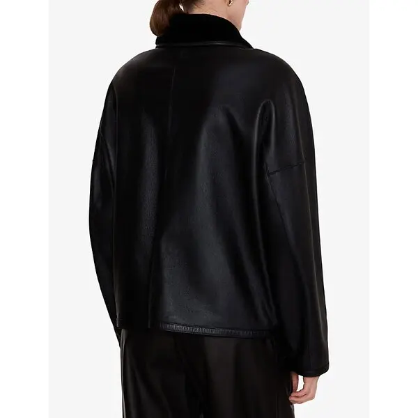 JOSEPH Kyro Reversible Shearling And Leather Jacket