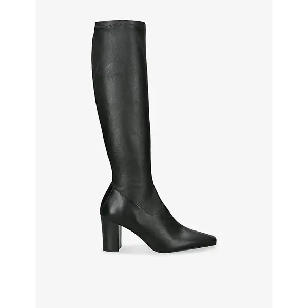 JUDE Memo Leather Heeled Knee-hight Boots