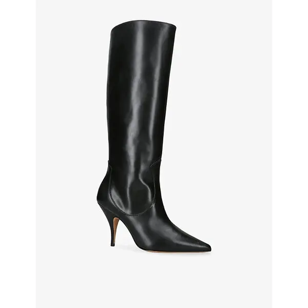 JUDE Theresa Heeled Knee-high Leather Boots