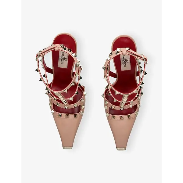 Valentino Garavani Rockstud 100 T-bar Leather Heeled Sandals
