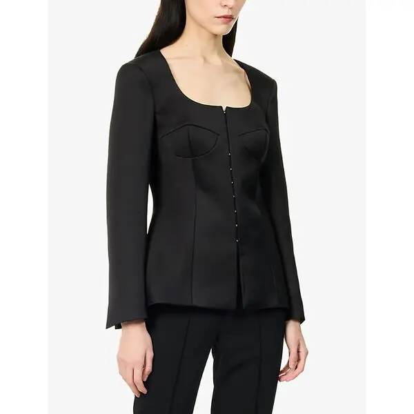 ROHE FRAMES Bustier Corset Satin Blazer