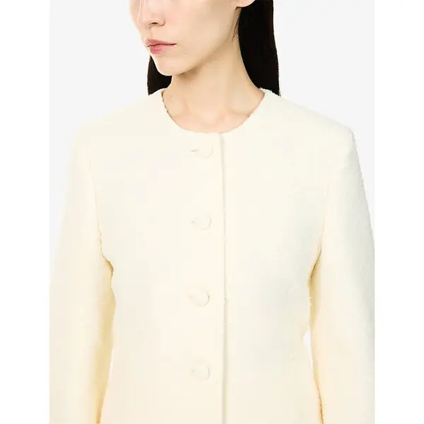 ROHE FRAMES Boucle Shaped Wool-blend Blazer