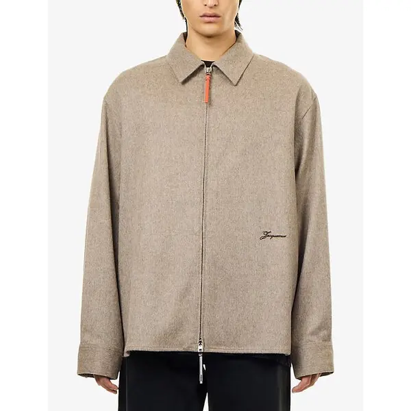 Jacquemus The Flash Zip Wool Shirt
