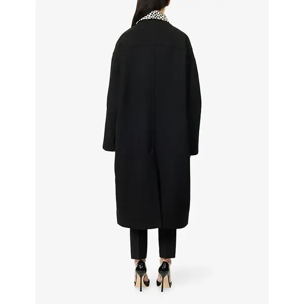 ROHE FRAMES Cheetah Collar Wool Coat