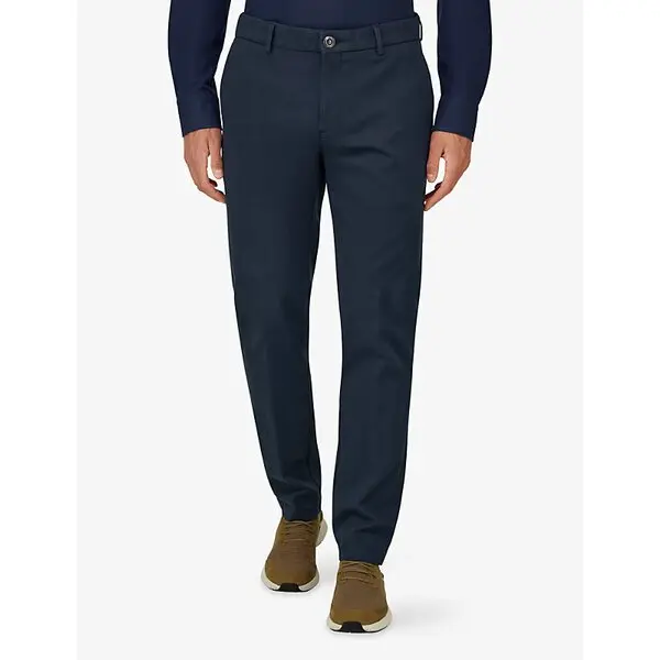 Boggi Milano Straight Regular-fit Stretch-cotton Trousers
