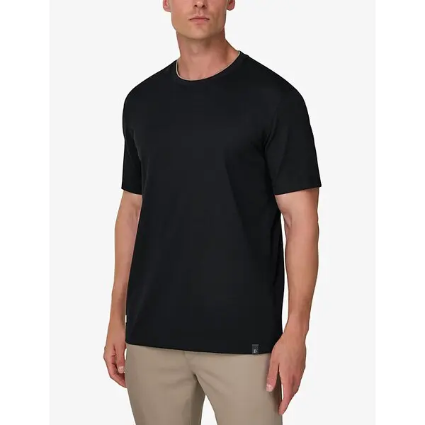 Boggi Milano Crewneck Regular-fit Cotton And Silk T-shirt
