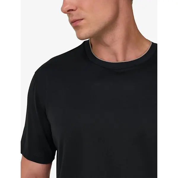 Boggi Milano Crewneck Regular-fit Cotton And Silk T-shirt