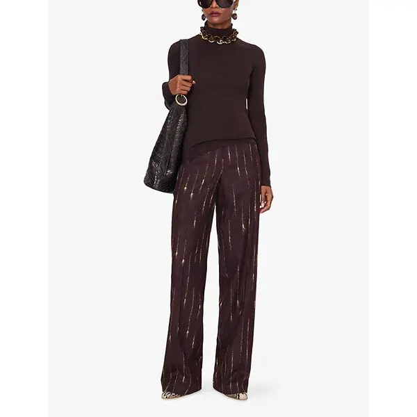 JOSEPH Lola High-neck Slim-fit Stretch Silk-blend Jumper