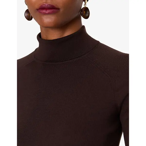 JOSEPH Lola High-neck Slim-fit Stretch Silk-blend Jumper