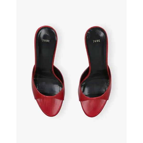 JUDE Haze Leather Heeled Mules