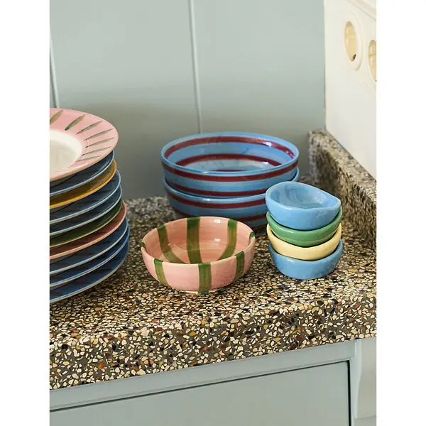 ANNA + NINA Mist Stoneware Trinket Dish