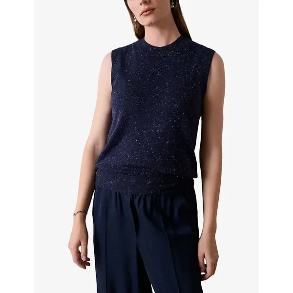 Whistles Annie Sparkle Woven Tank Top