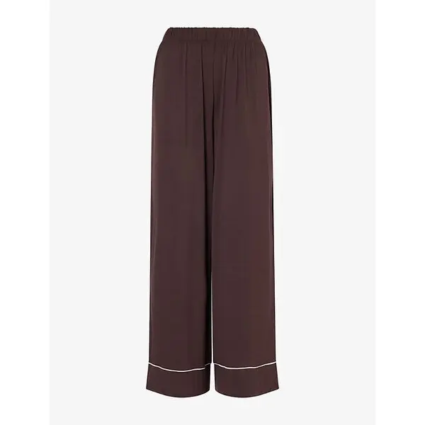 Lounge Elasticated-waist Stretch-woven Pyjama Bottoms