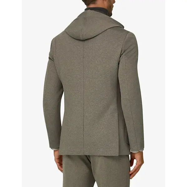 Boggi Milano Tailored Removable-bib Stretch Cotton-blend Blazer