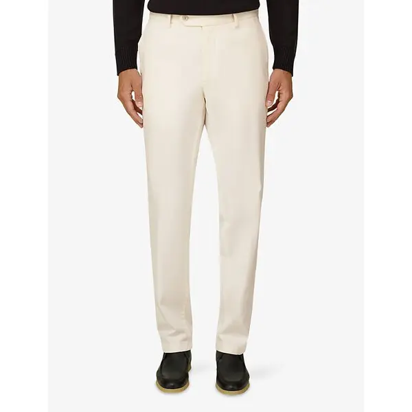 Boggi Milano Straight Regular-fit Stretch-cotton Trousers