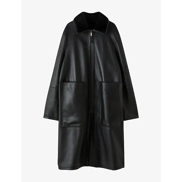 JOSEPH Caspian Reversible Shearling And Leather Coat