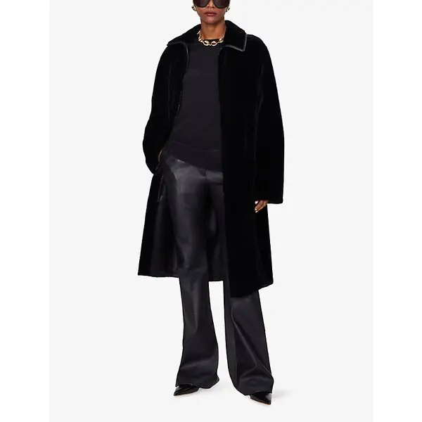 JOSEPH Caspian Reversible Shearling And Leather Coat