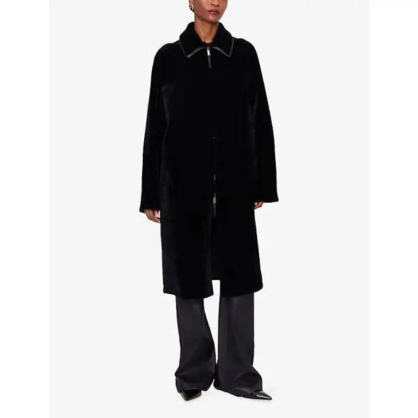 JOSEPH Caspian Reversible Shearling And Leather Coat