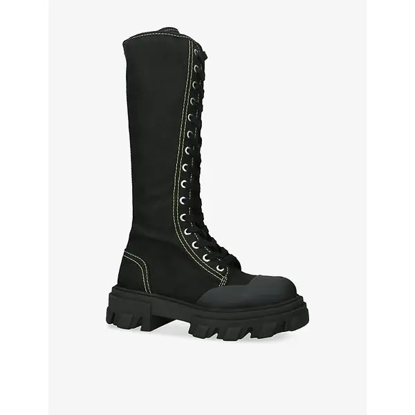 GANNI Trail Canvas Knee-high Boots