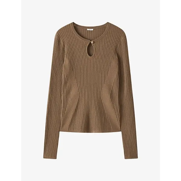 JOSEPH Luz Rib Merino-wool Blend Top
