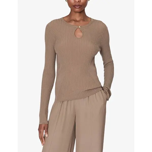 JOSEPH Luz Rib Merino-wool Blend Top