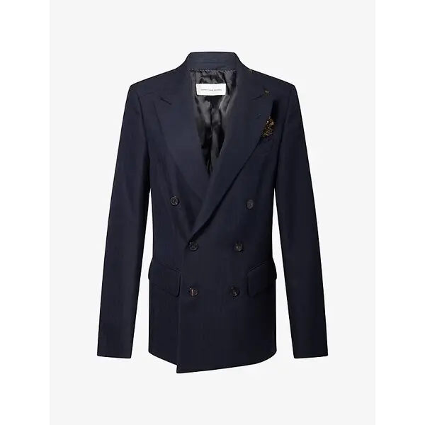 Dries Van Noten Barrysta Embellished Wool Blazer