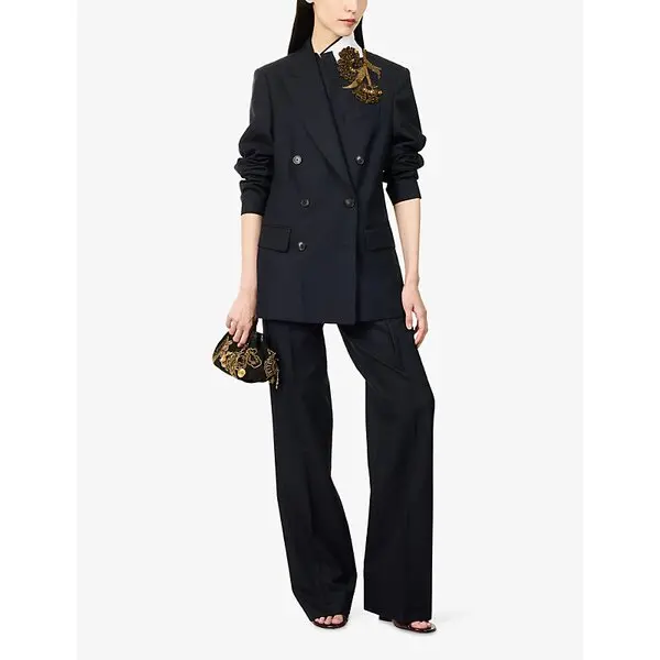 Dries Van Noten Barrysta Embellished Wool Blazer