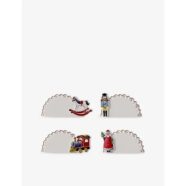 VILLEROY & BOCH Toy's Delight Porcelain Place Cards Set Of Four - Multicoloured