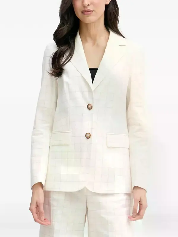 BENETTON Check-pattern Notched-lapel Blazer