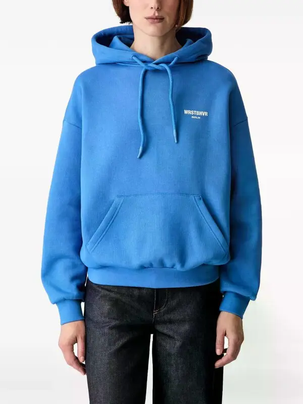 WRSTBHVR Studio V12 Logo-print Drawstring Hoodie
