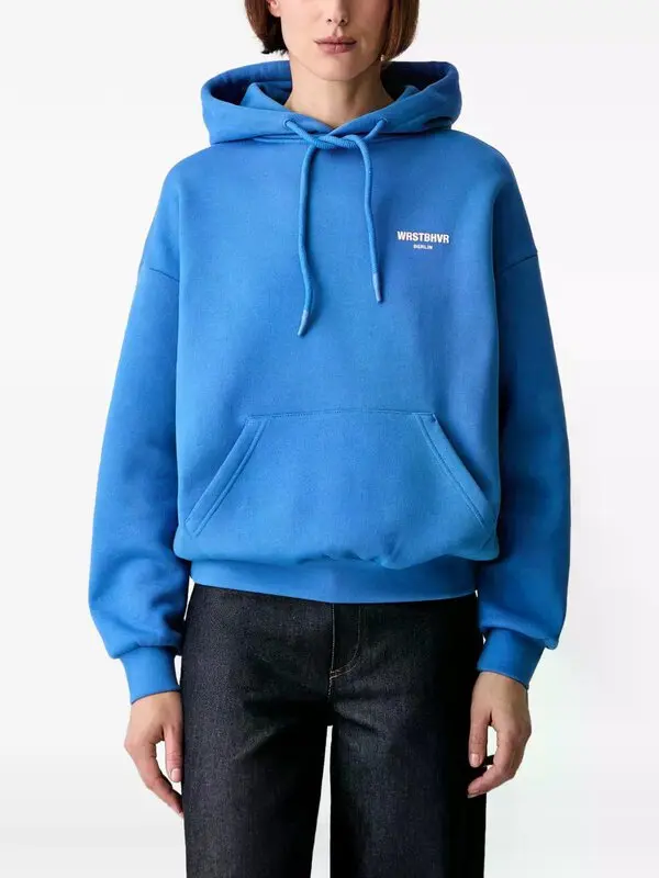 WRSTBHVR Studio V12 Logo-print Drawstring Hoodie