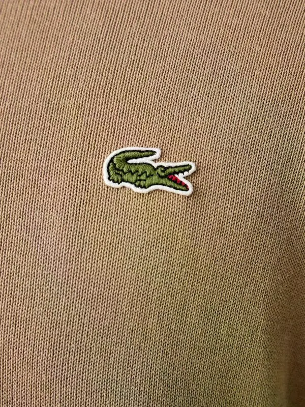 Lacoste High-neck Cotton Sweater With Zipper