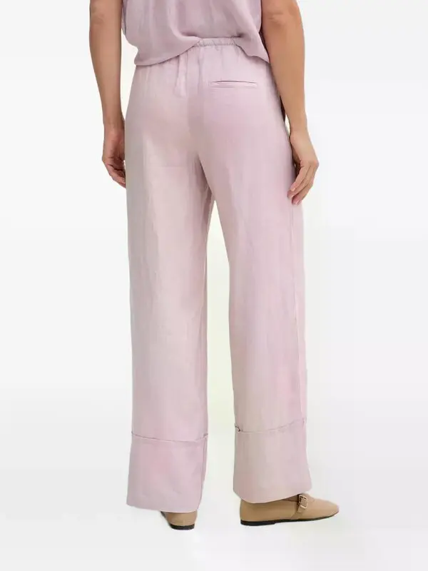 BENETTON Drawstring Wide-leg Palazzo Pants - Pink